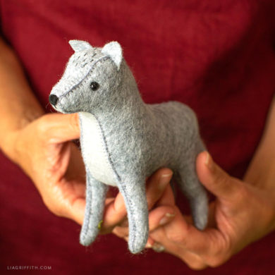How to Make an Adorable Felt Wolf Stuffie - Lia Griffith