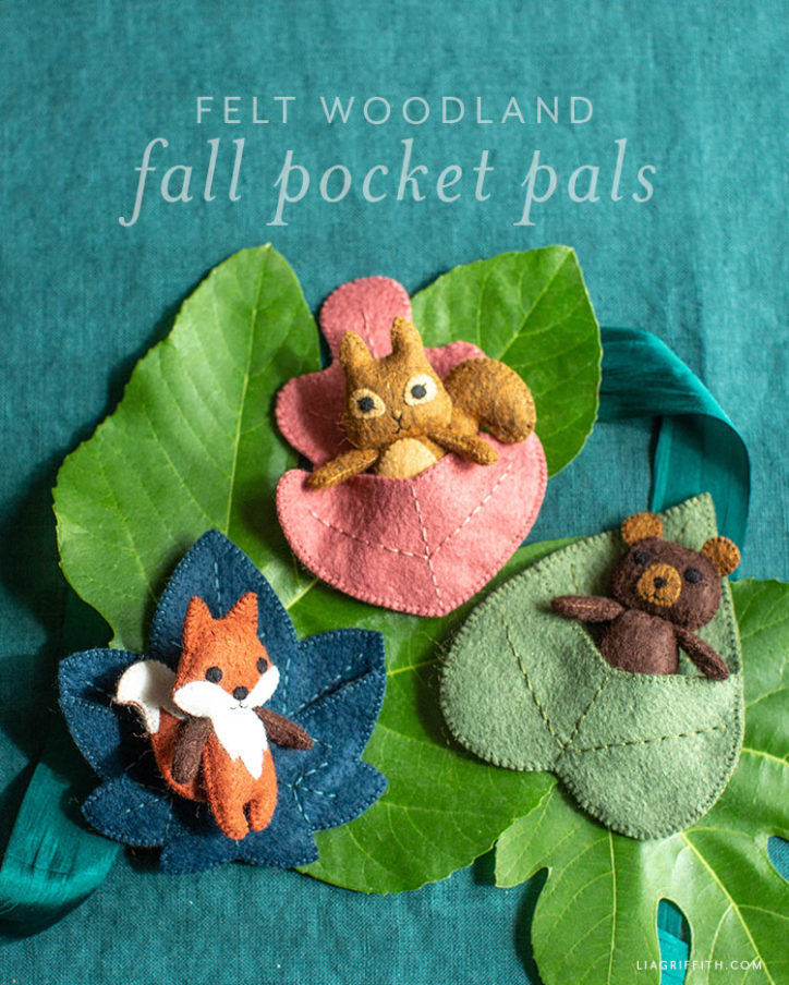 Felt Woodland Pocket Pals DIY Template & Tutorial - Lia Griffith