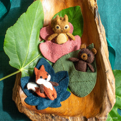 Felt Woodland Pocket Pals DIY Template & Tutorial - Lia Griffith