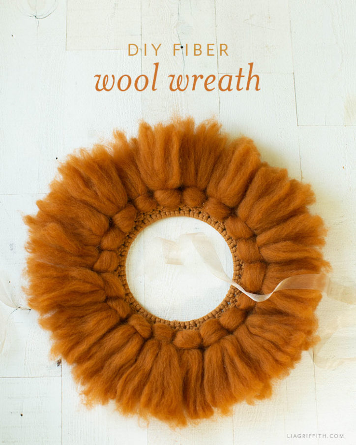 Macrame Wool Wreath DIY Tutorial - Lia Griffith