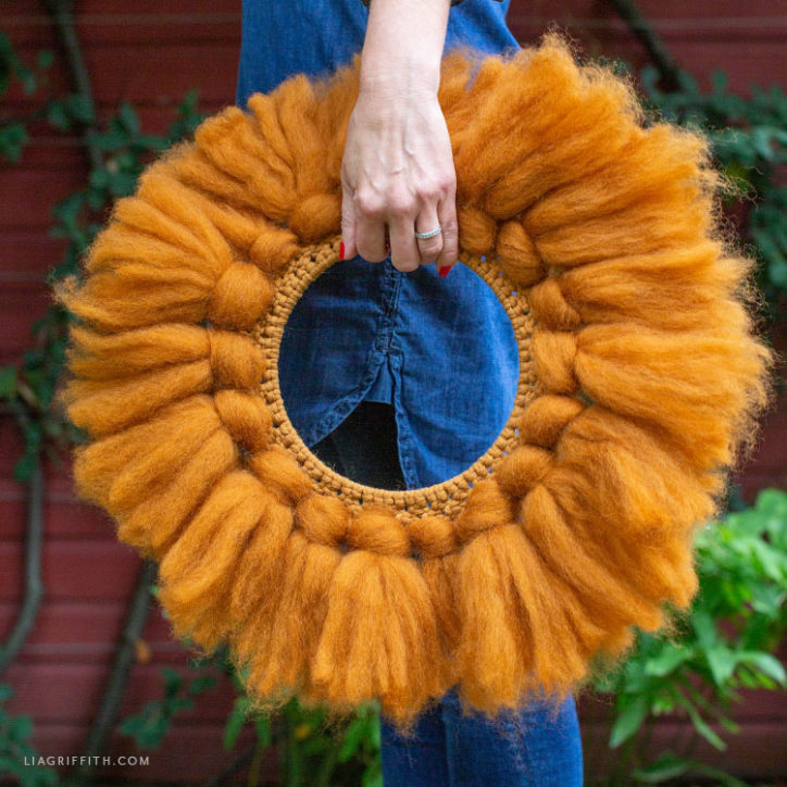 Macrame Wool Wreath DIY Tutorial - Lia Griffith
