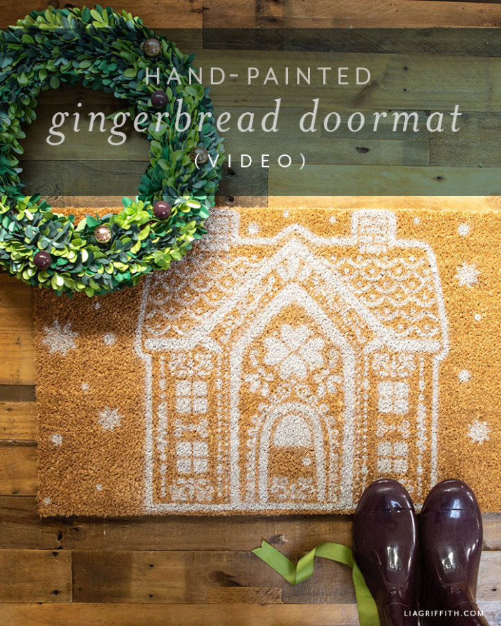 Video Tutorial: DIY Gingerbread House Doormat - Lia Griffith