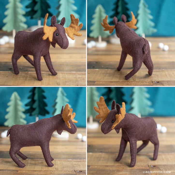 Felt Moose Stuffie DIY Pattern & Tutorial - Lia Griffith