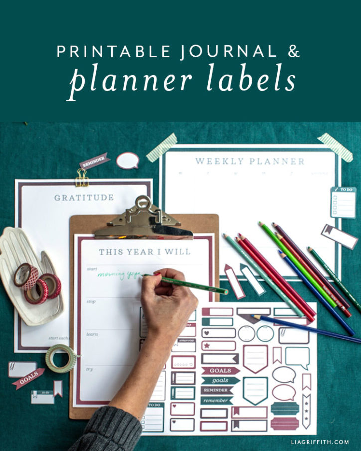 Printable Journal Pages & Planner Stickers - Lia Griffith