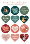 Free Printable Valentine Labels - Lia Griffith