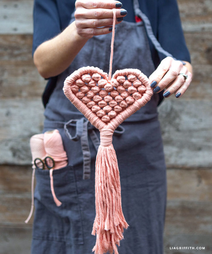 Make Your Own Macrame Heart Decor - Lia Griffith