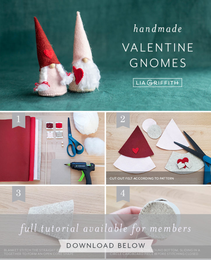 Valentine's Day DIY Gnomes - Lia Griffith