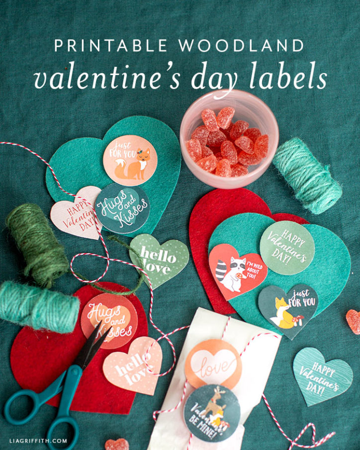 Free Printable Valentine Labels - Lia Griffith