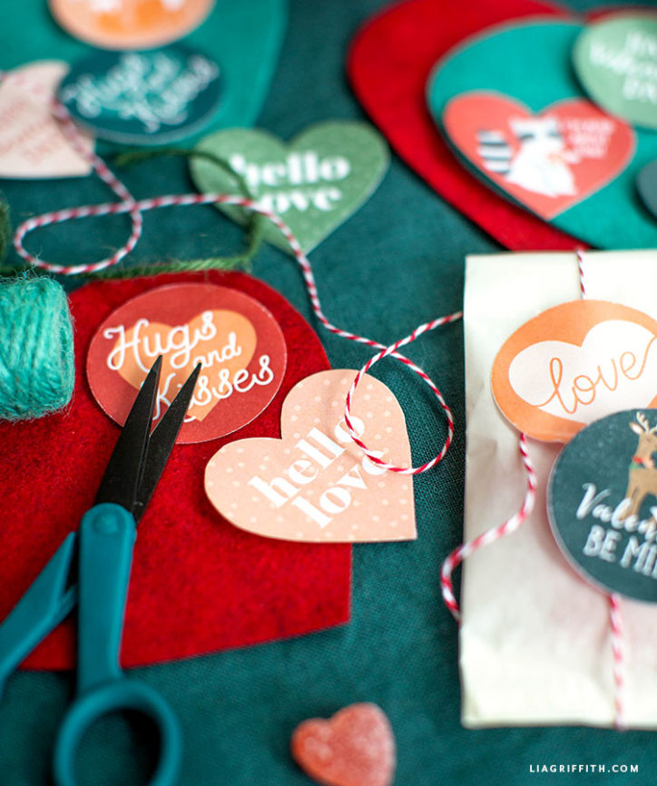 Free Printable Valentine Labels - Lia Griffith