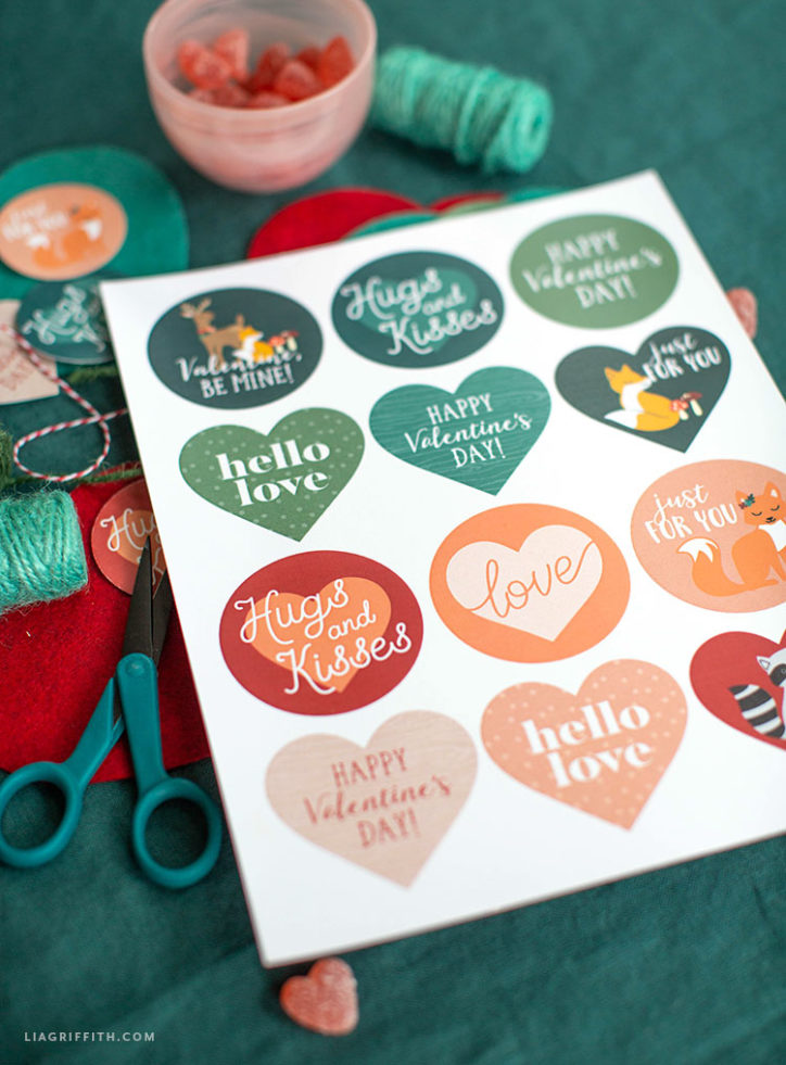 Free Printable Valentine Labels - Lia Griffith