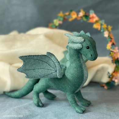 Handmade Felt Dragon Pattern & Tutorial - Lia Griffith