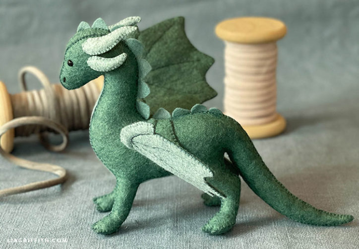 Handmade Felt Dragon Pattern & Tutorial - Lia Griffith
