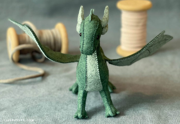 Handmade Felt Dragon Pattern & Tutorial - Lia Griffith