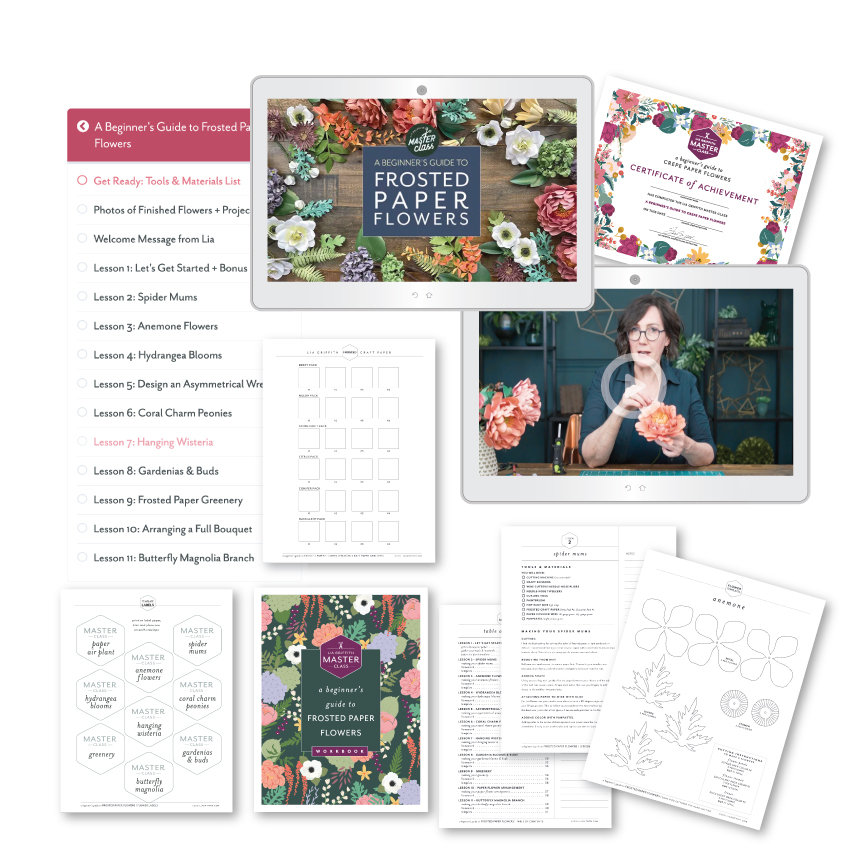 A Beginner's Guide to Frosted Paper Flowers - Lia Griffith