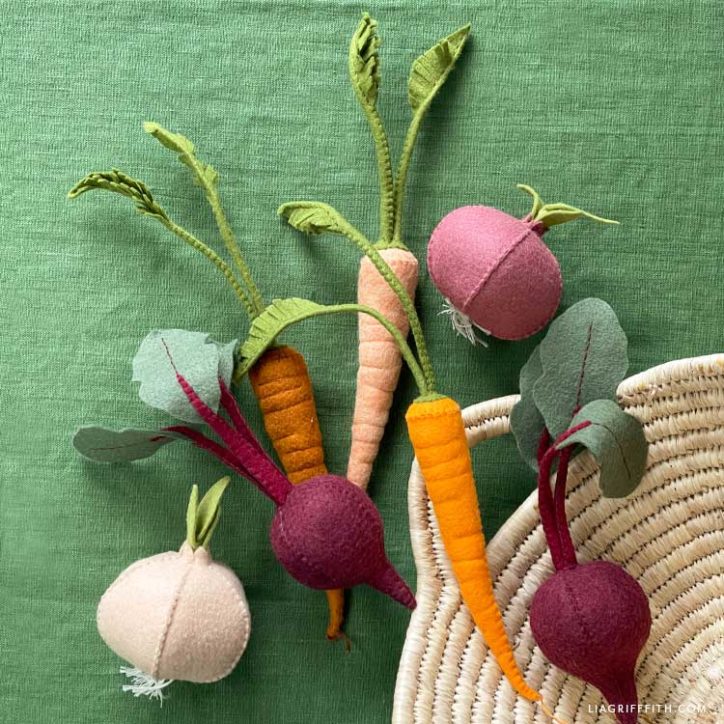 Felt Root Vegetables Pattern & Tutorial - Lia Griffith
