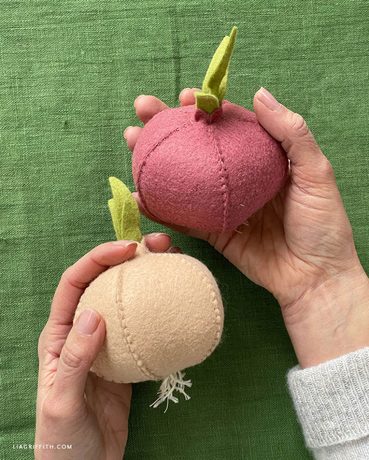 Felt Root Vegetables Pattern & Tutorial - Lia Griffith