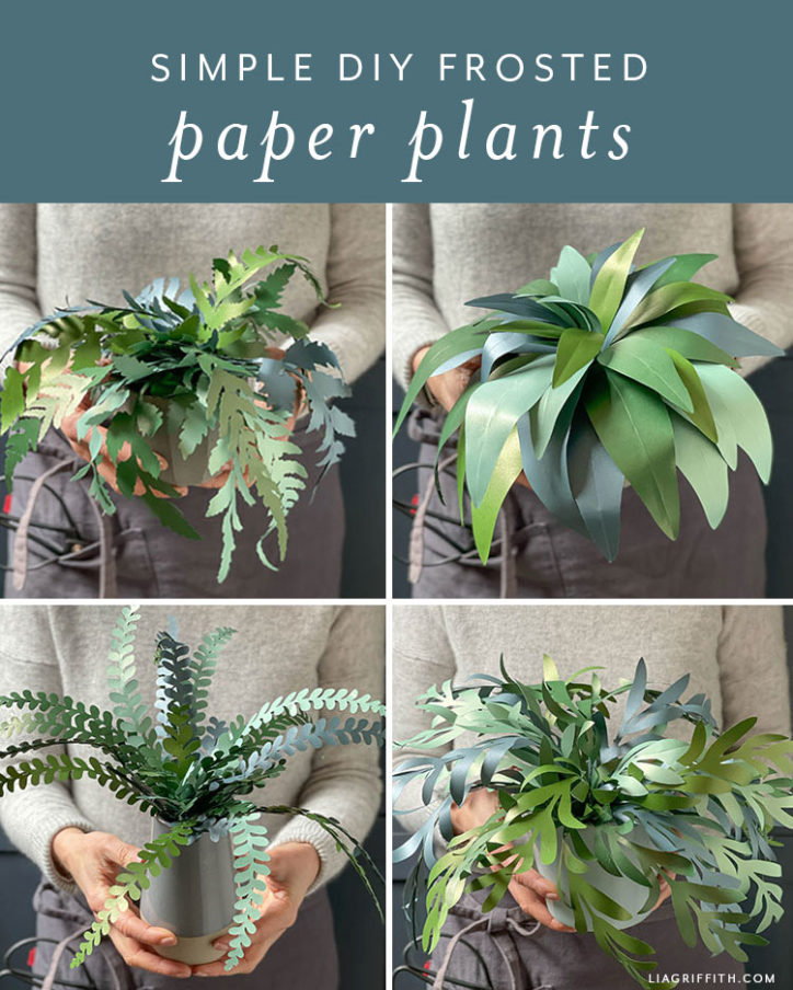 Easy Frosted Paper Plants DIY Tutorial - Lia Griffith