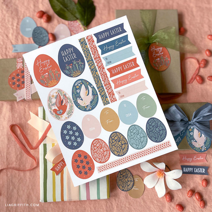 Free Printable Easter Labels & Gift Tags - Lia Griffith