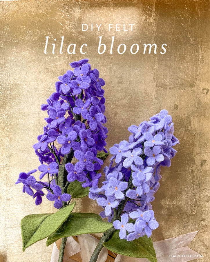 Felt Lilacs Flower Pattern and Tutorial - Lia Griffith