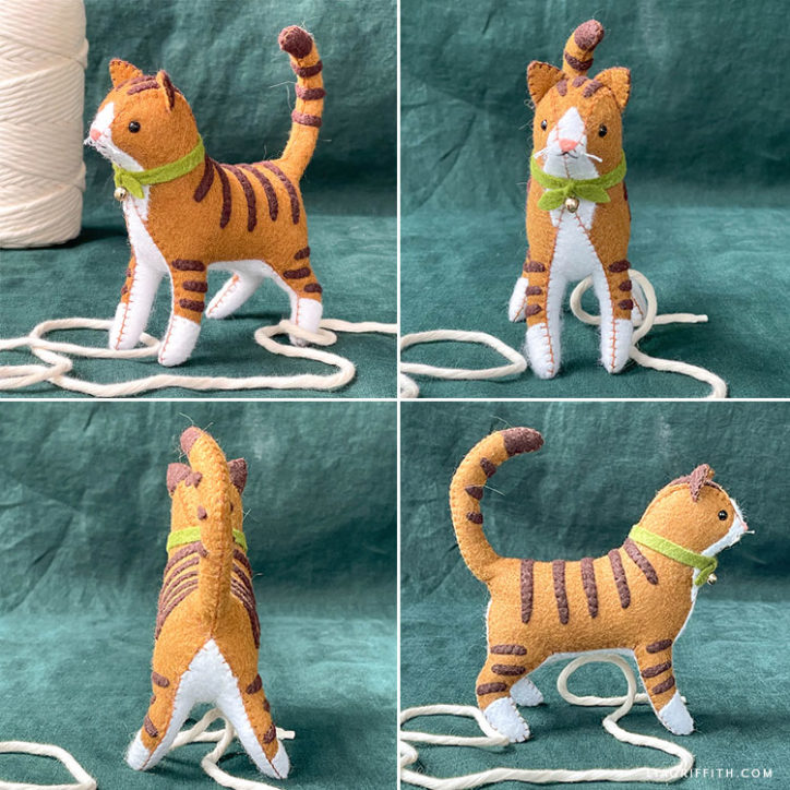 Felt Cat Pattern & Tutorial - Lia Griffith