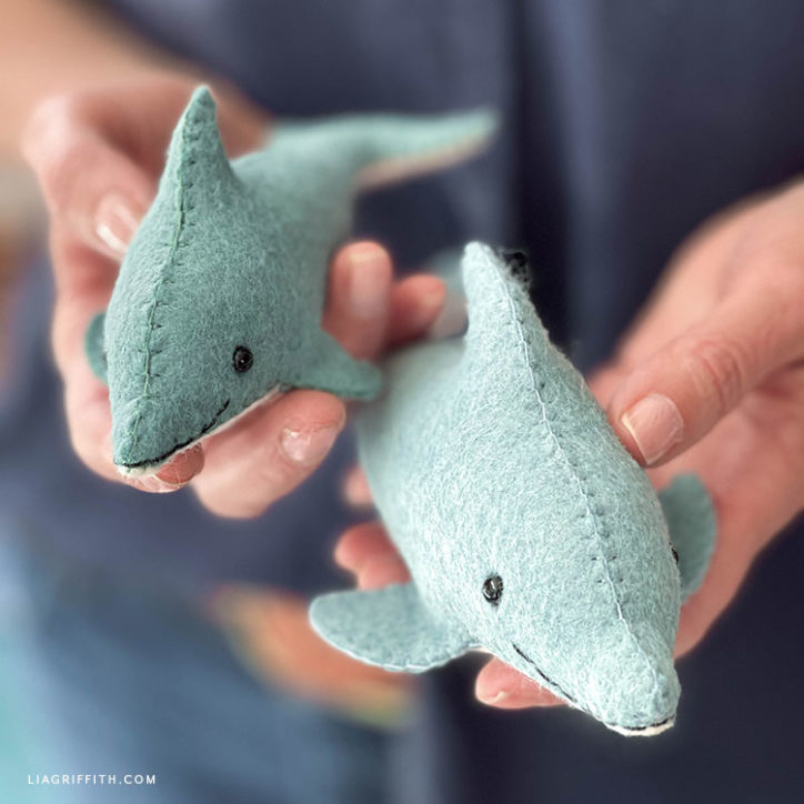 Felt Dolphins DIY Pattern & Tutorial - Lia Griffith