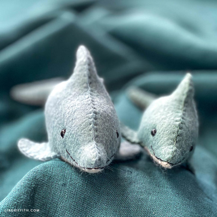 Felt Dolphins DIY Pattern & Tutorial - Lia Griffith
