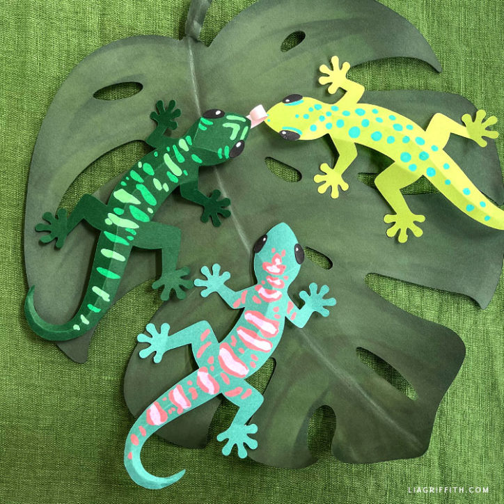 How to Make Paper Geckos - Lia Griffith