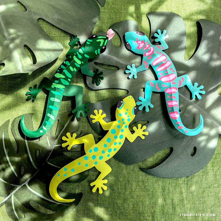 How to Make Paper Geckos - Lia Griffith