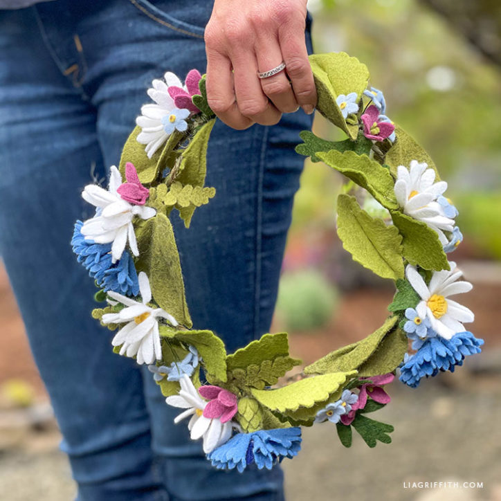Felt Midsummer Crown DIY Template & Tutorial - Lia Griffith