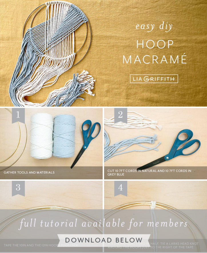 Macrame Hoop Wall Hanging DIY Tutorial - Lia Griffith