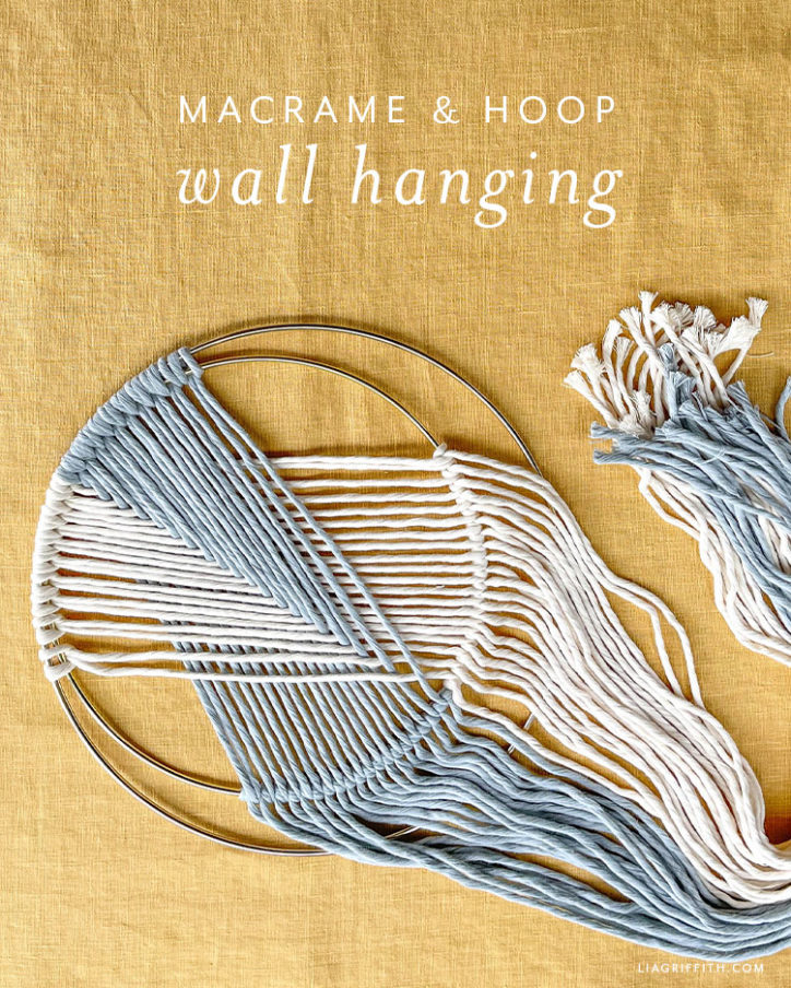Macrame Hoop Wall Hanging DIY Tutorial - Lia Griffith