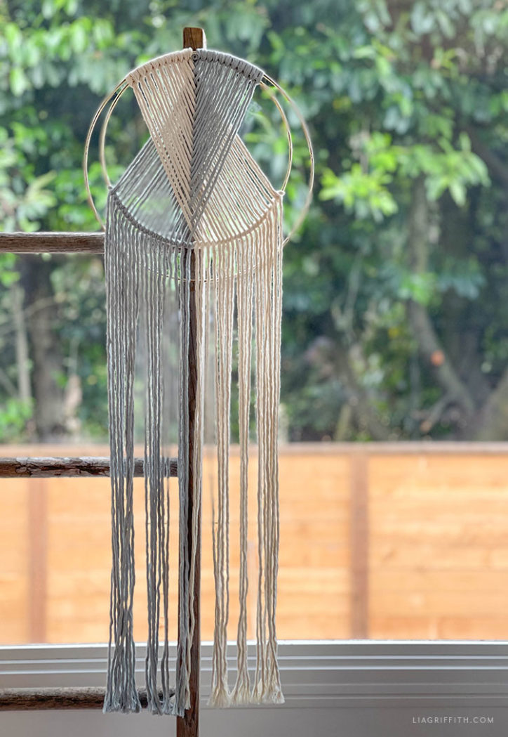 Macrame Hoop Wall Hanging DIY Tutorial - Lia Griffith