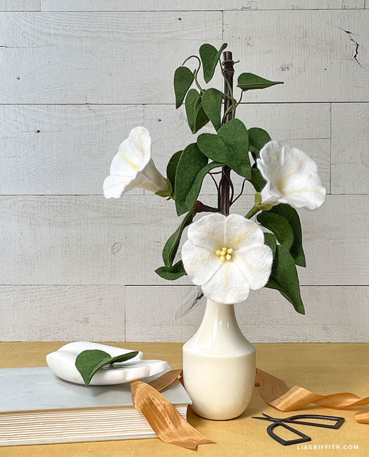 Felt Moonflower Template and Tutorial - Lia Griffith