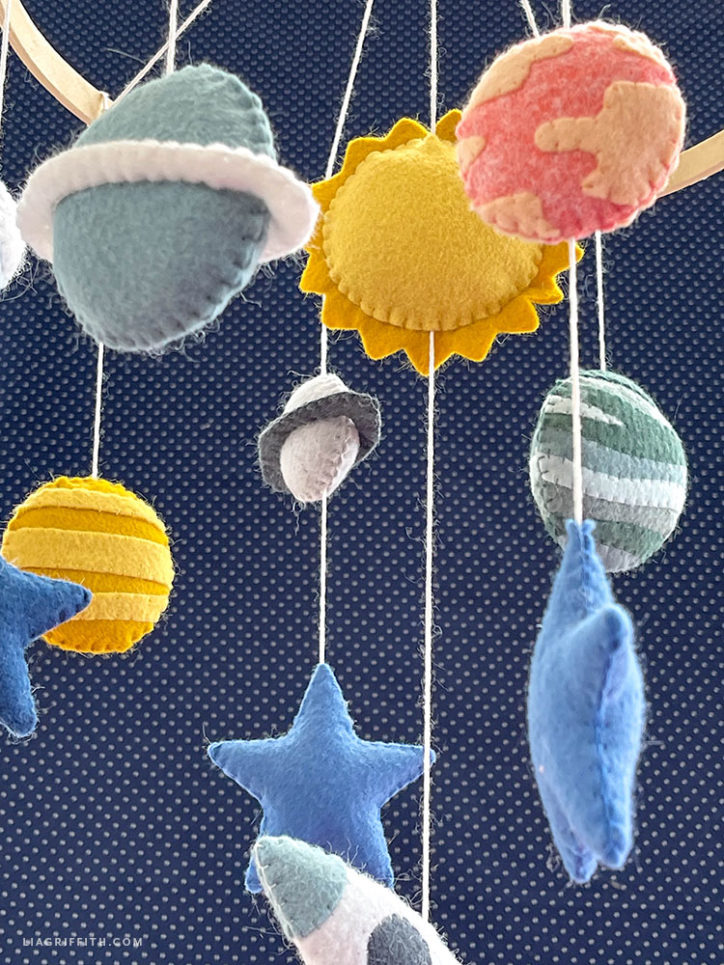 Felt Outer Space Mobile DIY Template & Tutorial - Lia Griffith