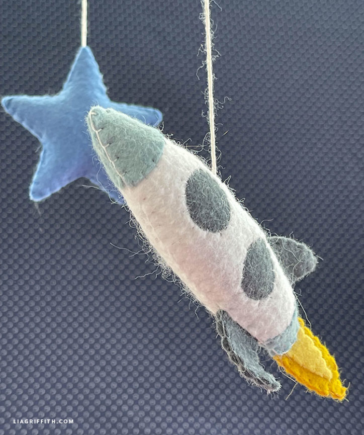 Felt Outer Space Mobile DIY Template & Tutorial - Lia Griffith
