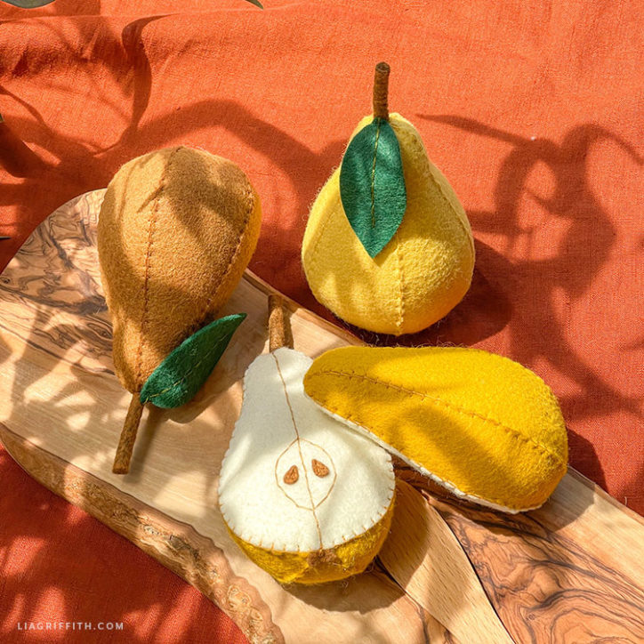 Felt Pears DIY Pattern and Tutorial - Lia Griffith