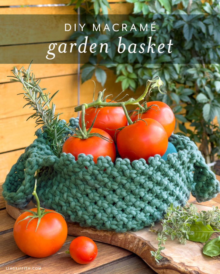 Macrame Vegetable Basket DIY Tutorial - Lia Griffith