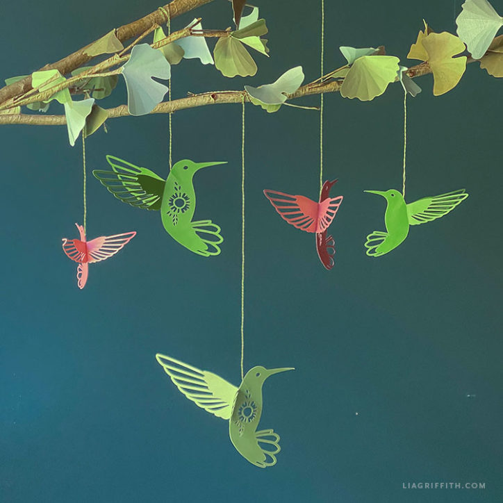 Papercut Hummingbirds Template & Tutorial - Lia Griffith