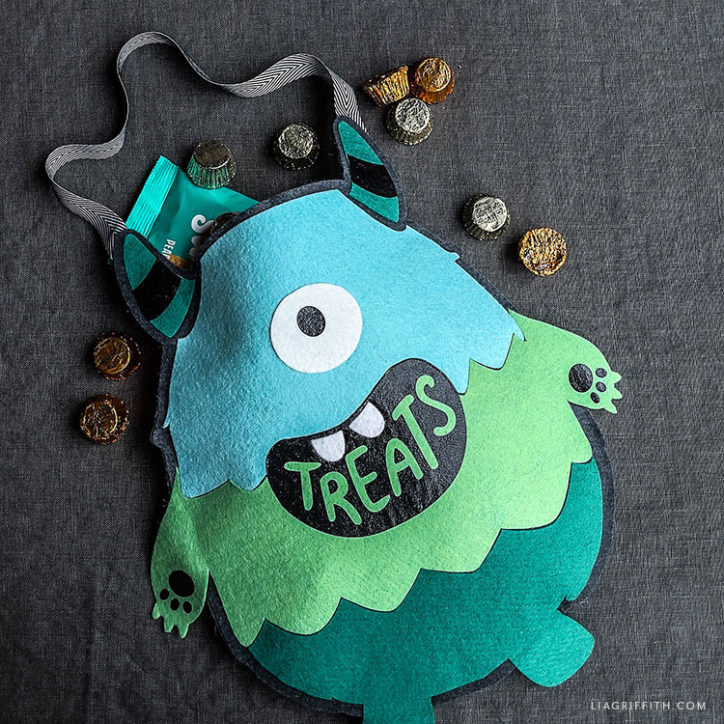 Felt Monster Treat Bag DIY Pattern & Tutorial - Lia Griffith