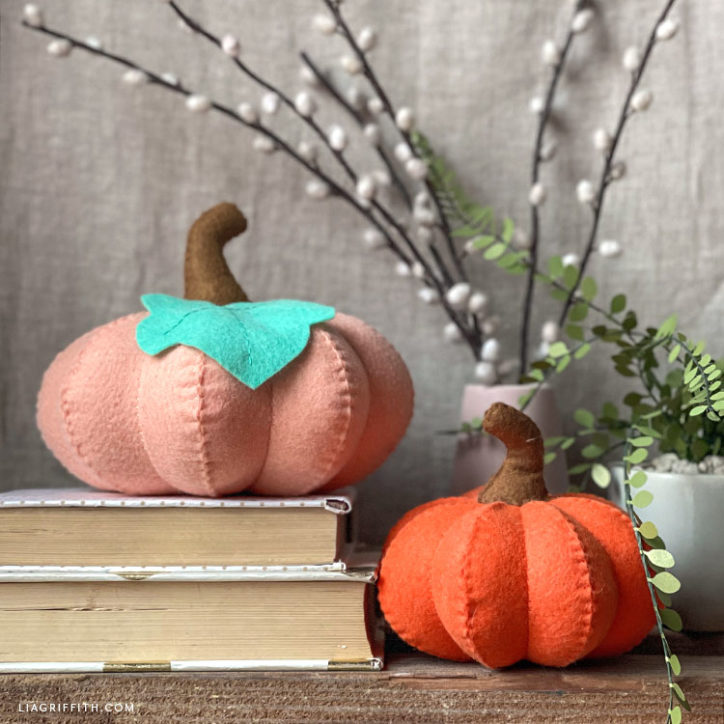 Felt Pumpkins DIY Pattern & Tutorial - Lia Griffith