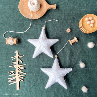 Felt Star Ornaments Pattern & Tutorial - Lia Griffith