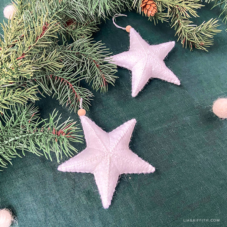 Felt Star Ornaments Pattern & Tutorial - Lia Griffith