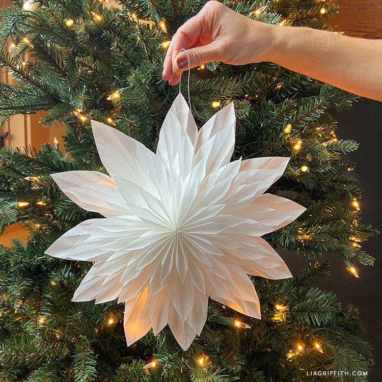 Parchment Paper Snow Stars DIY Tutorial - Lia Griffith