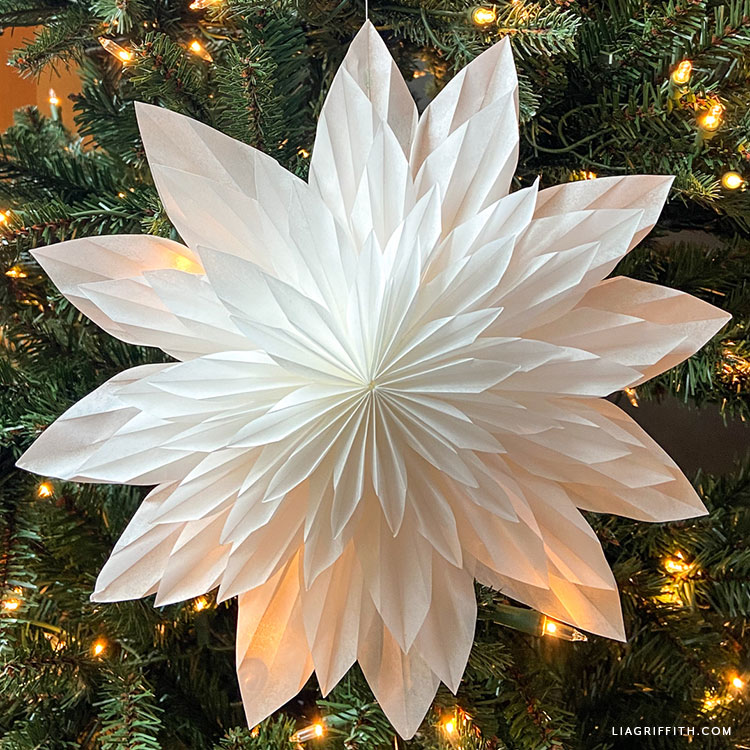 Parchment Paper Snow Stars DIY Tutorial - Lia Griffith
