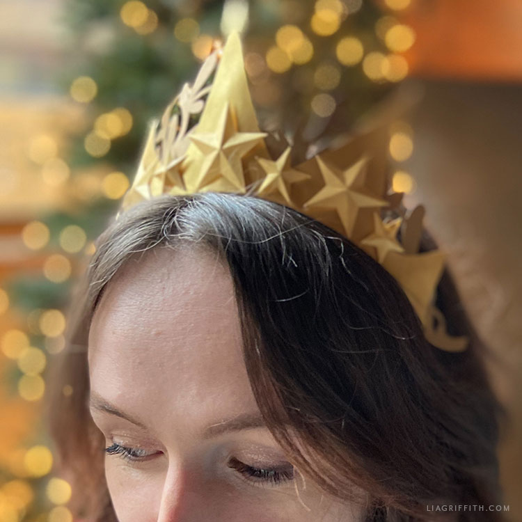 Paper Celestial Crown for New Year's Eve - Lia Griffith