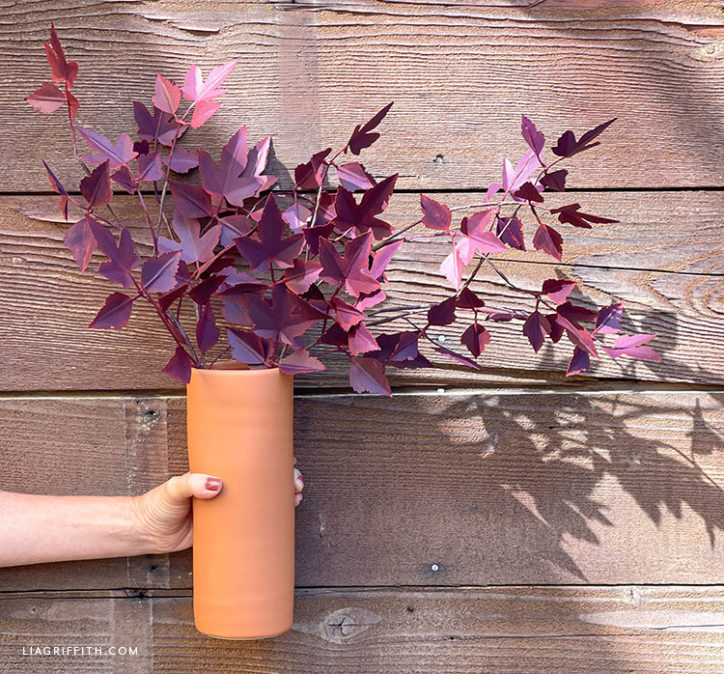 Paper Fall Leaf Branch DIY Template & Tutorial - Lia Griffith