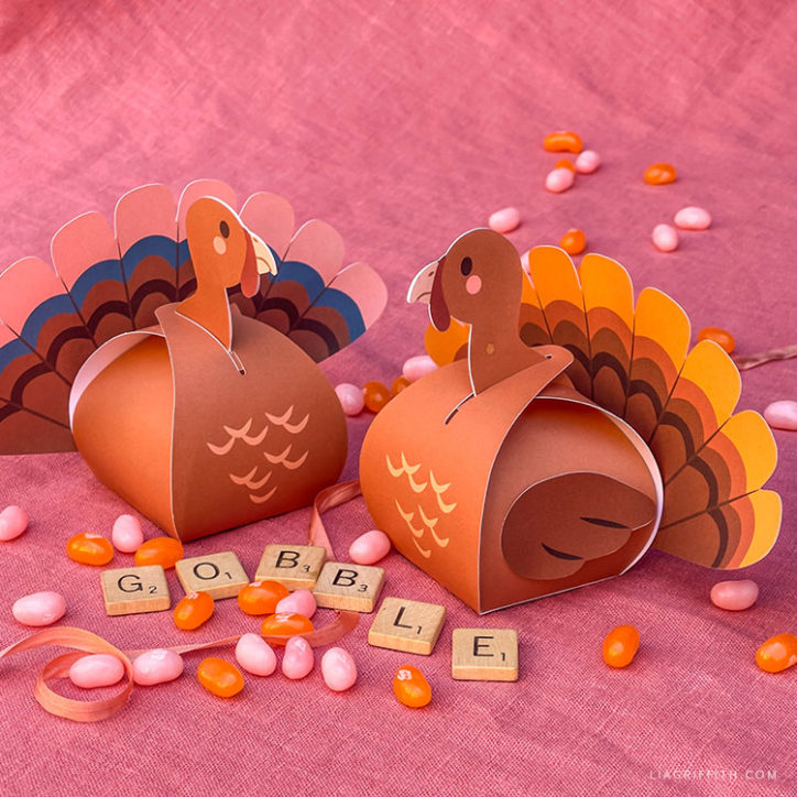 Turkey Treat Box DIY for Thanksgiving - Lia Griffith