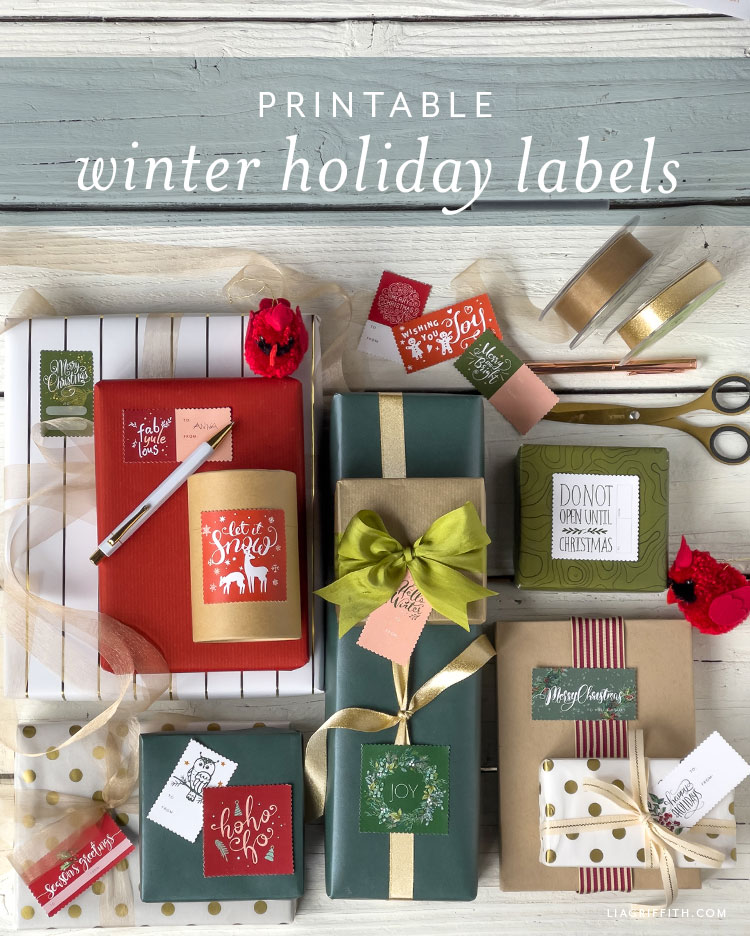 Free Christmas Labels You Can Print at Home - Lia Griffith