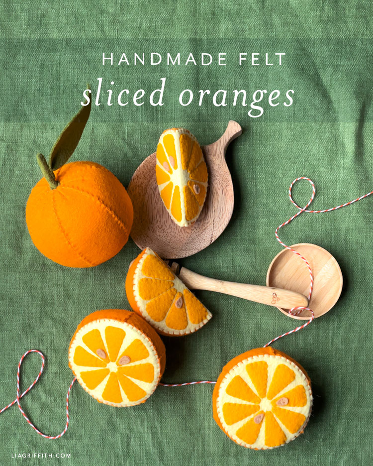 Felt Orange Pattern & Step-by-Step Tutorial - Lia Griffith