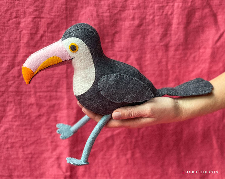 Felt Toucan Stuffie DIY Template & Tutorial - Lia Griffith